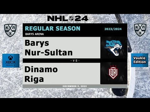 KHL - Barys Nur Sultan vs Dinamo Riga - Season 2023/24 - NHL 24