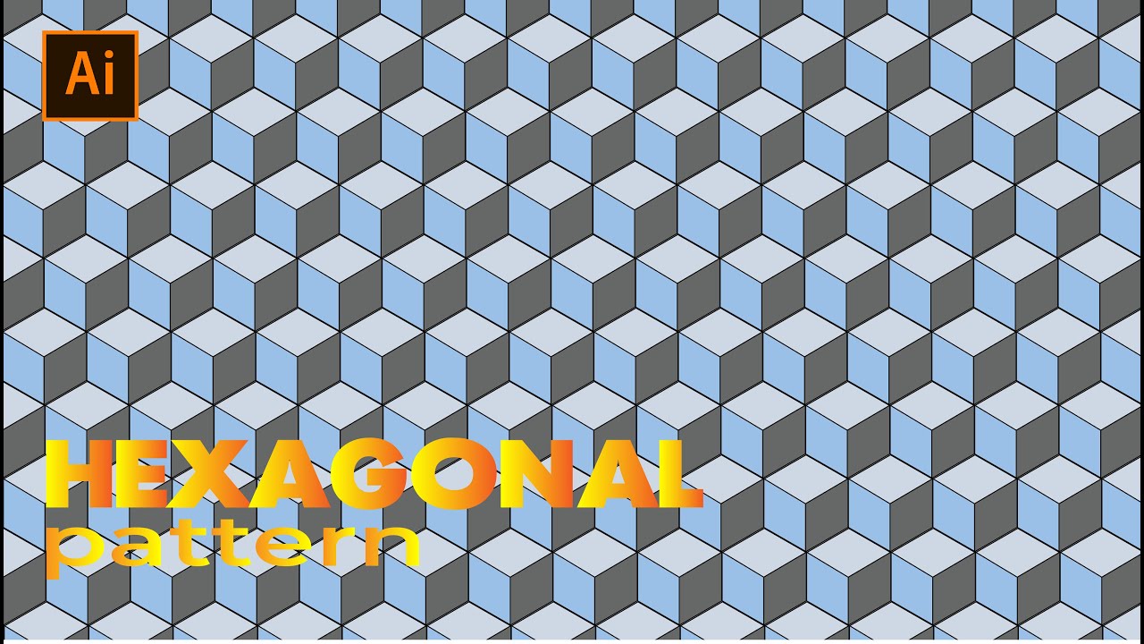 How to create geometric shape pattern/Adobe illustrator /hexagonal pattern /tutorial