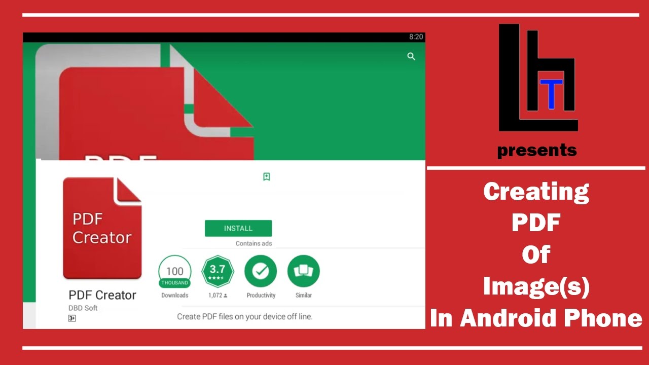 Convert Image To Pdf Using PdfCreator Android App