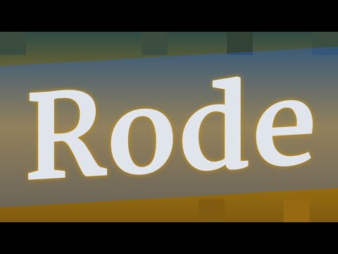 RODE pronunciation • How to pronounce RODE