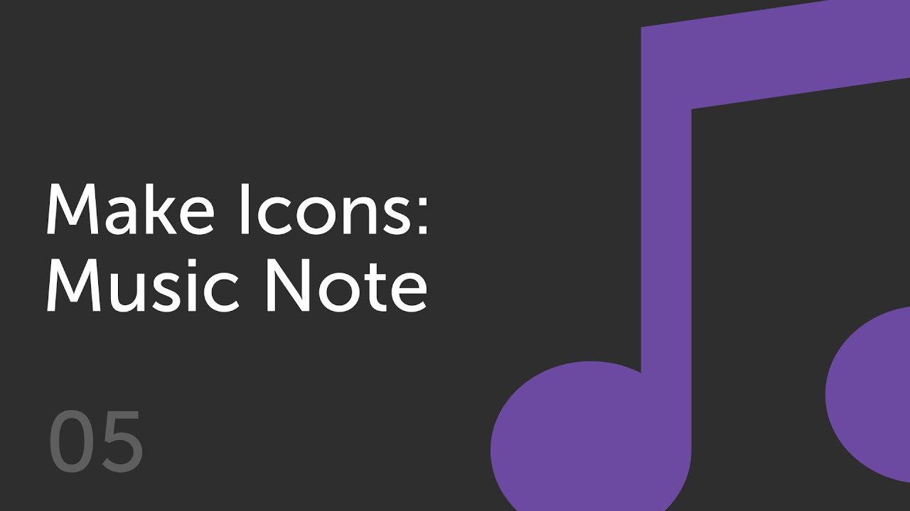 How to Make a Music Note Icon  | Make Icons 05