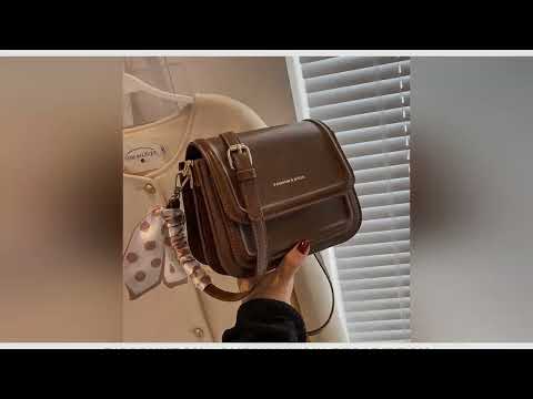 Bolsa de ombro de couro para mulheres โ Bolsas crossbody da moda Bolsa nas axilas Bolsa pequena quad