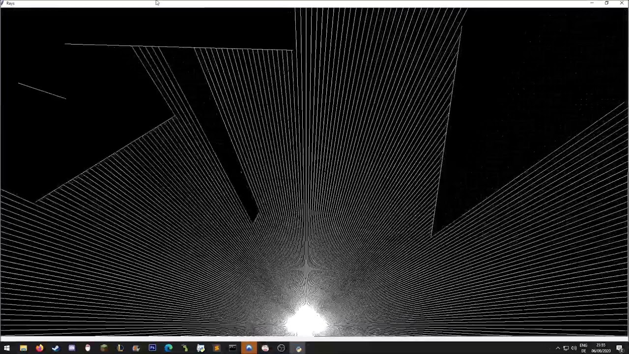 2D raycasting in Python demonstration