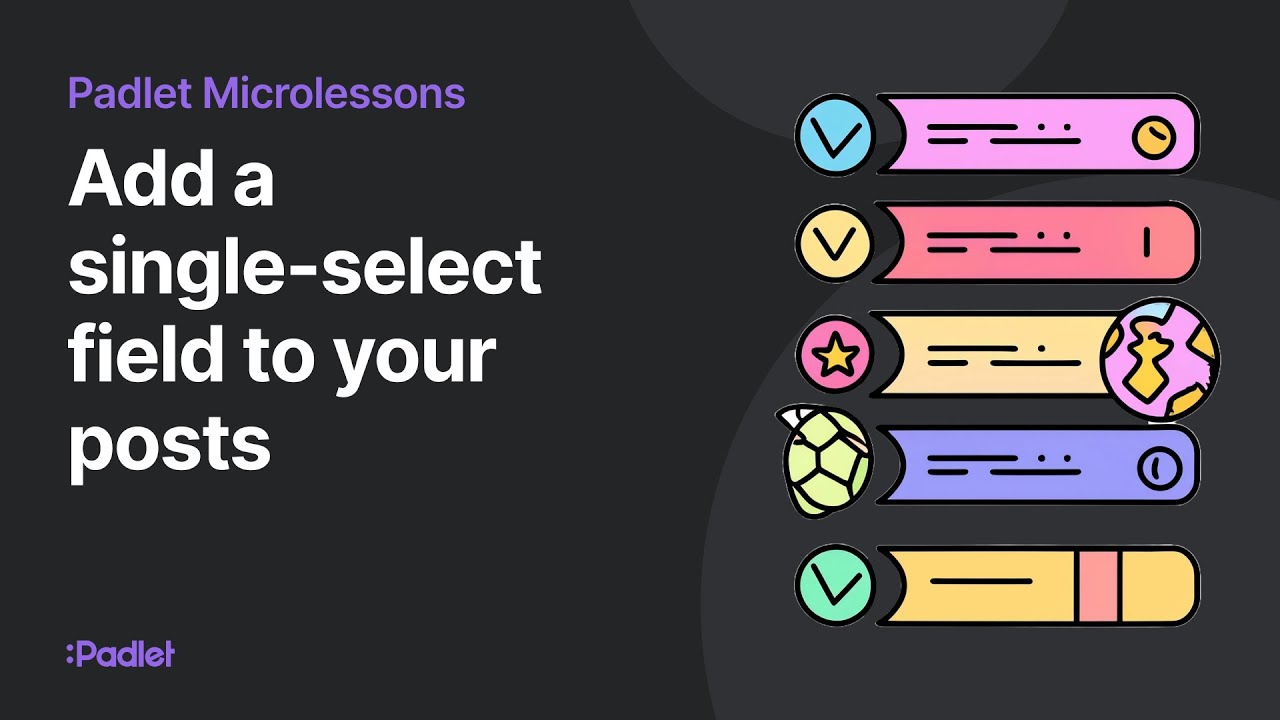 Add a single select field to your posts