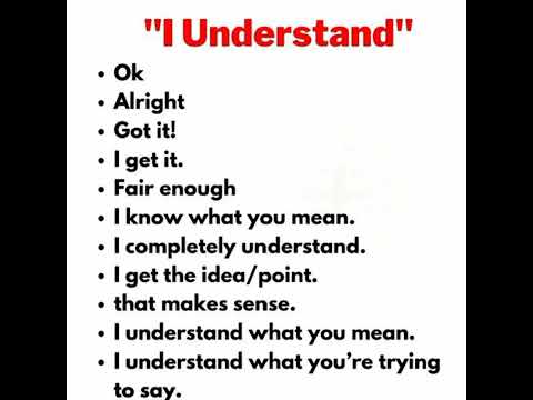 synonyms of understand in english #english #youtube