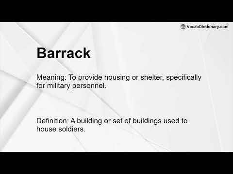 Barrack Meaning
