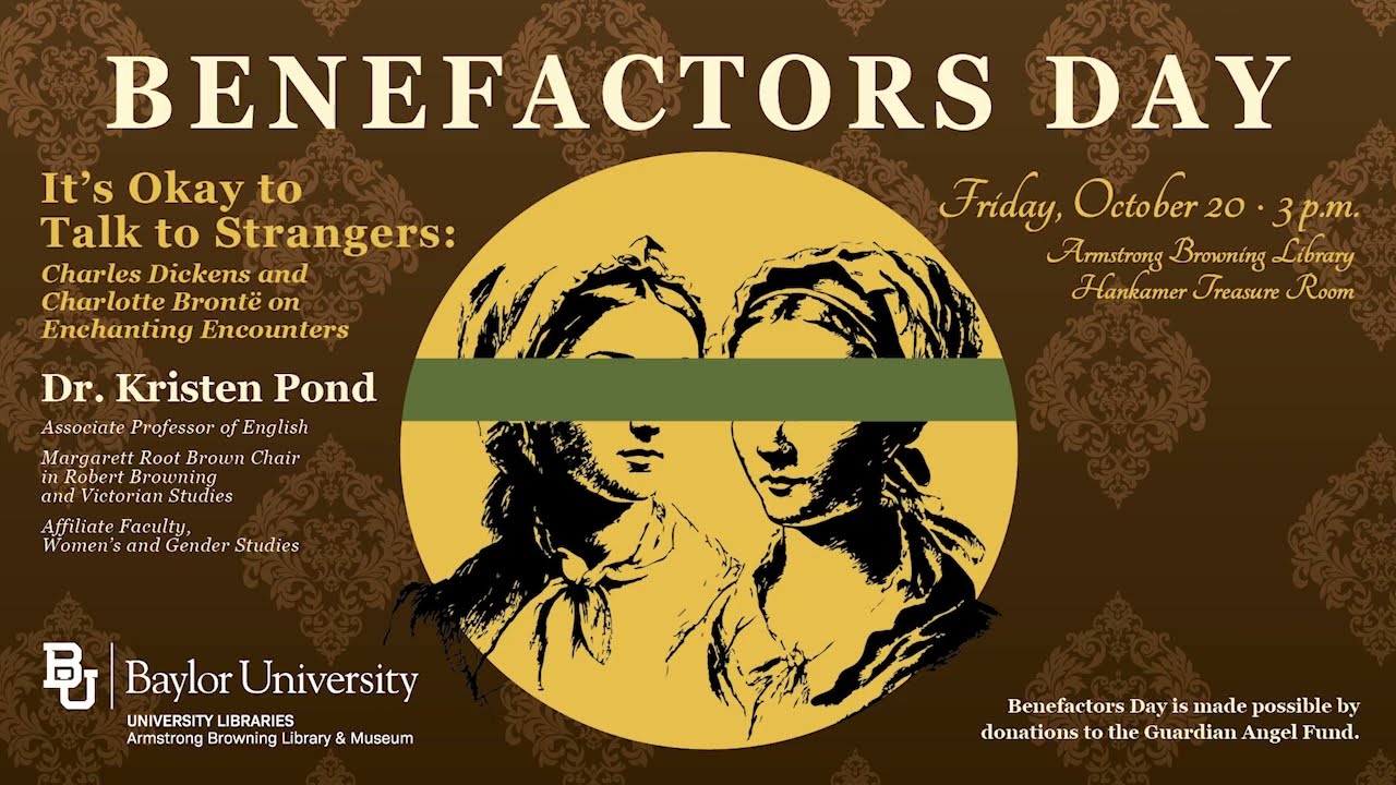 2023 Armstrong Browning Library & Museum Benefactors Day featuring Dr. Kristen Pond