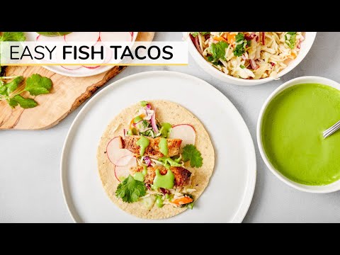 EASY FISH TACOS | with BEST fish taco sauce