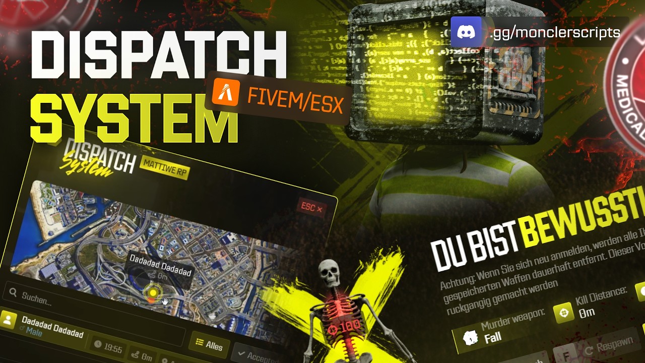 FiveM Dispatch System | SOS Signals · EMS & Police Calls · Interactive Map | [ESX] – ms_dispatch