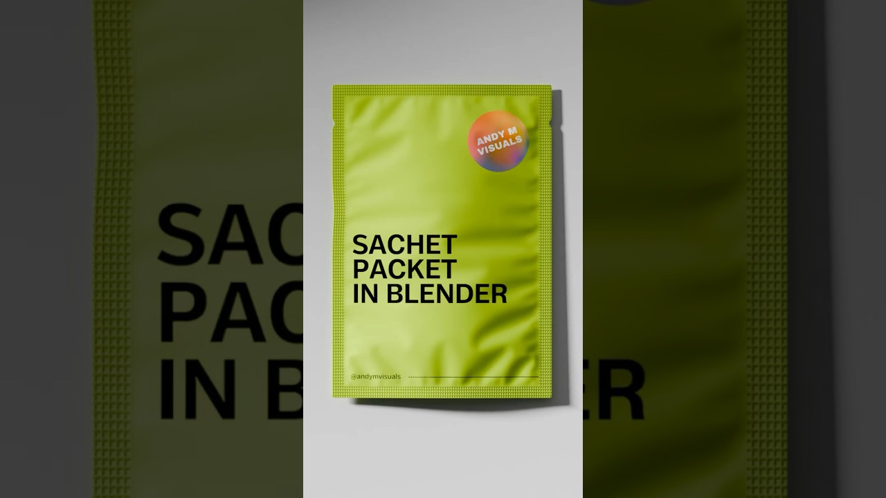 Learn how to quickly model a sachet packet in Blender using Cloth #3d #tutorial #blender