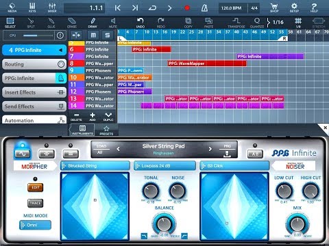 PPG Special - Infinite - WaveMapper - Phonem - WaveGenerator - AUv3 Cubasis iPad