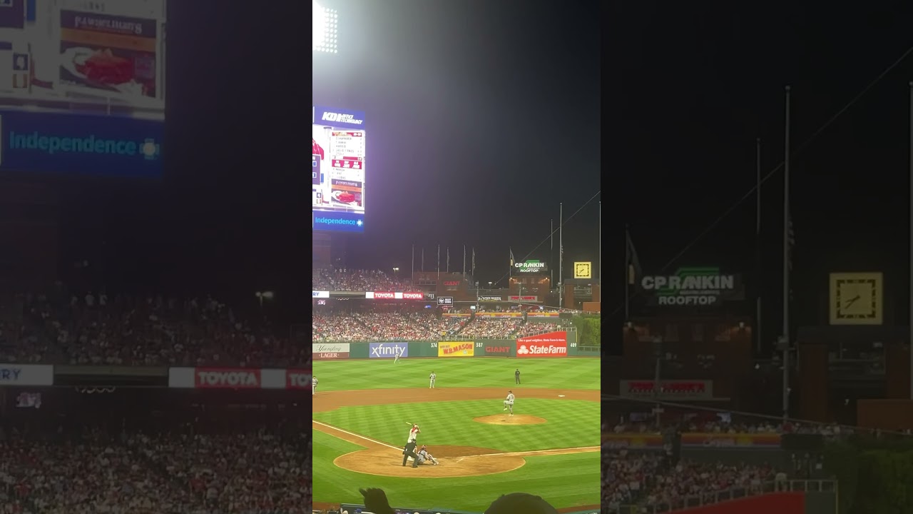 Alex Bohm drops a bombshell 💣 homer (14) after dodging a torpedo during previous pitch. #phillies