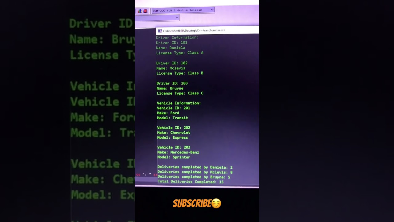 logistics info IDE dev c++ #devcpp