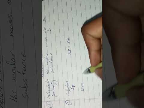 calculate the molar mass of the following substance ##subscribe to my channel