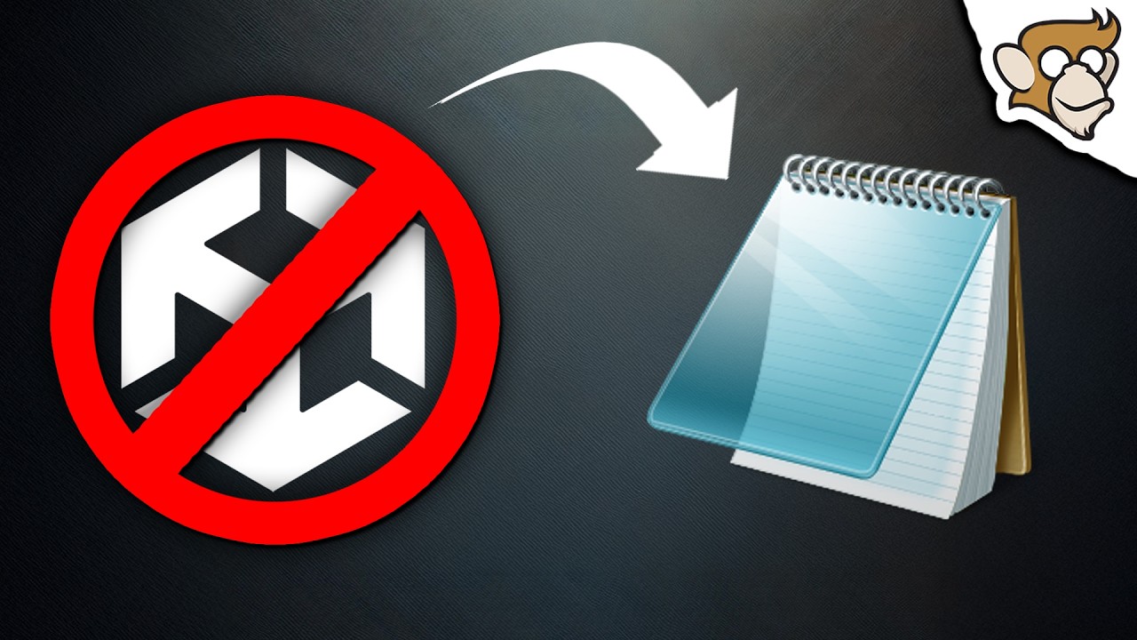 I QUIT Unity! My new Game Engine is Notepad!
