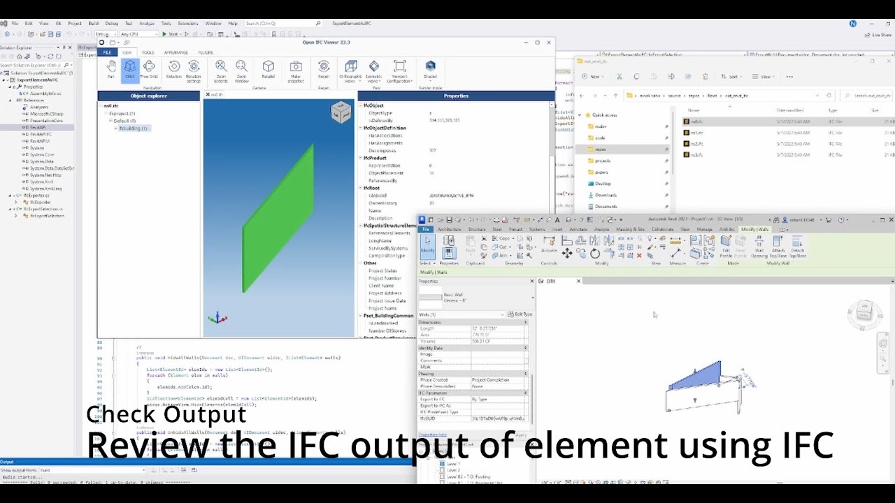 Export IFC  from Revit (C# API)