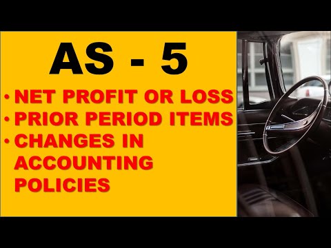 Accounting Standard 5 | NET PROFIT OR LOSS PRIOR PERIOD ITEMS & CHANGES IN ACCOUNTING POLICIES AS 5