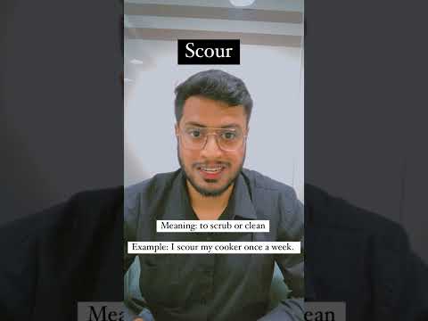 Word of the day: Scour #shorts #vocabulary #wordoftheday