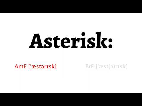 How to Pronounce asterisk: in American English and British English