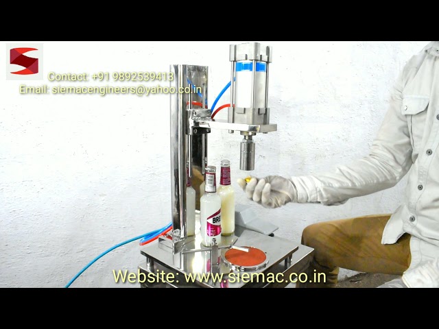 Crown Capping Machine - SIEMAC SS304 Semi Automatic Crown Capping ...