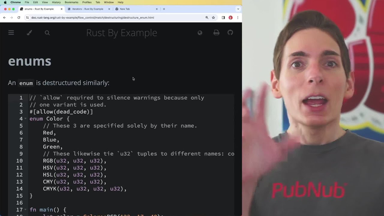 Rust By Example: Match Destructuring Enums and Structs