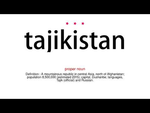 How to pronounce tajikistan - Vocab Today