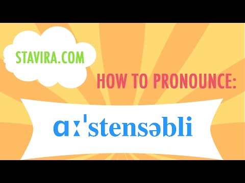 How to pronounce the ostensibly/ɑːˈstensəbli/ sound in American IPA