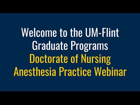 Doctorate of Nurse Anesthesia Practice Webinar