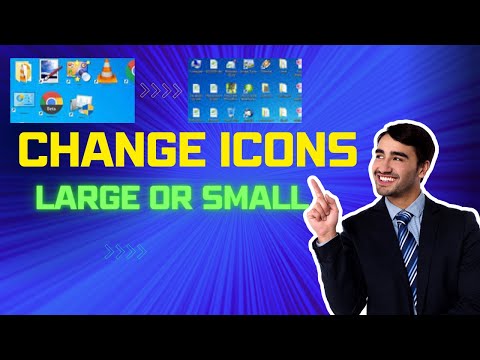 How to make desktop Icons small or large | change icon size on windows ...