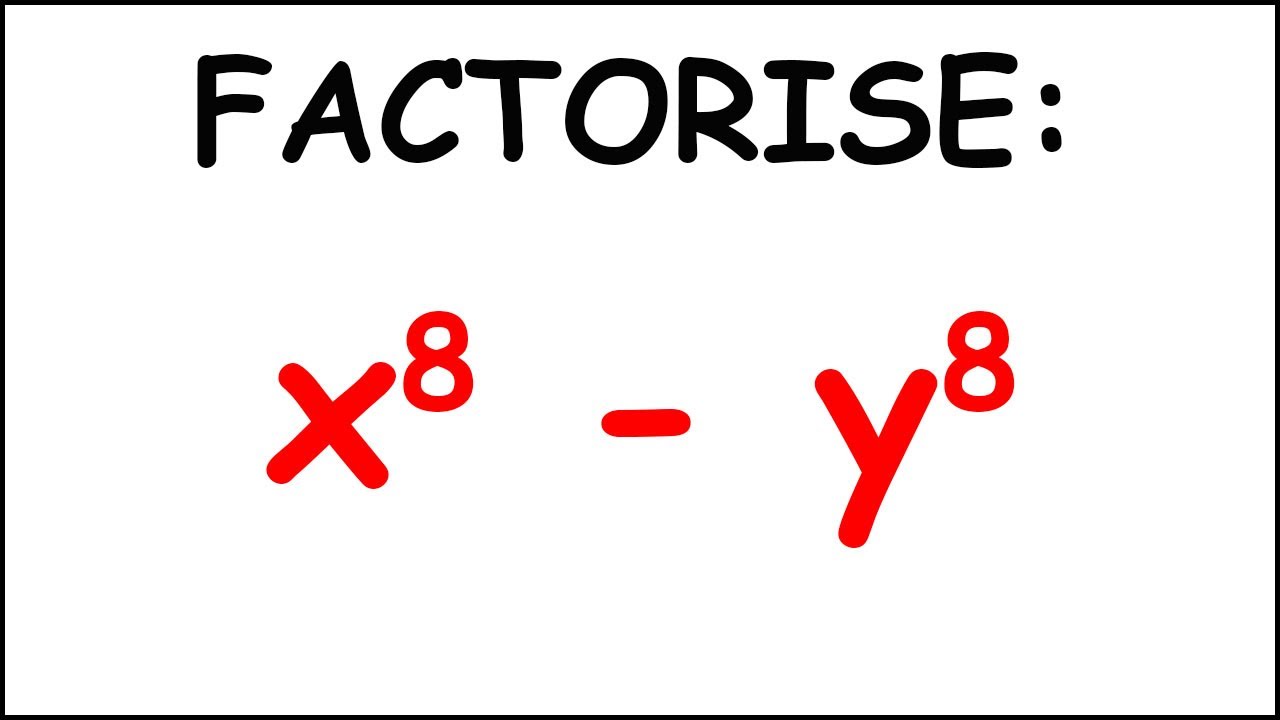 FACTORIZE : x^8 - y^8
