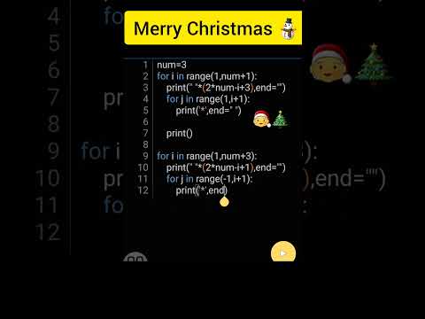 Draw a Christmas Tree π using Python Code #merrychristmas #shorts #coding #utubeshorts