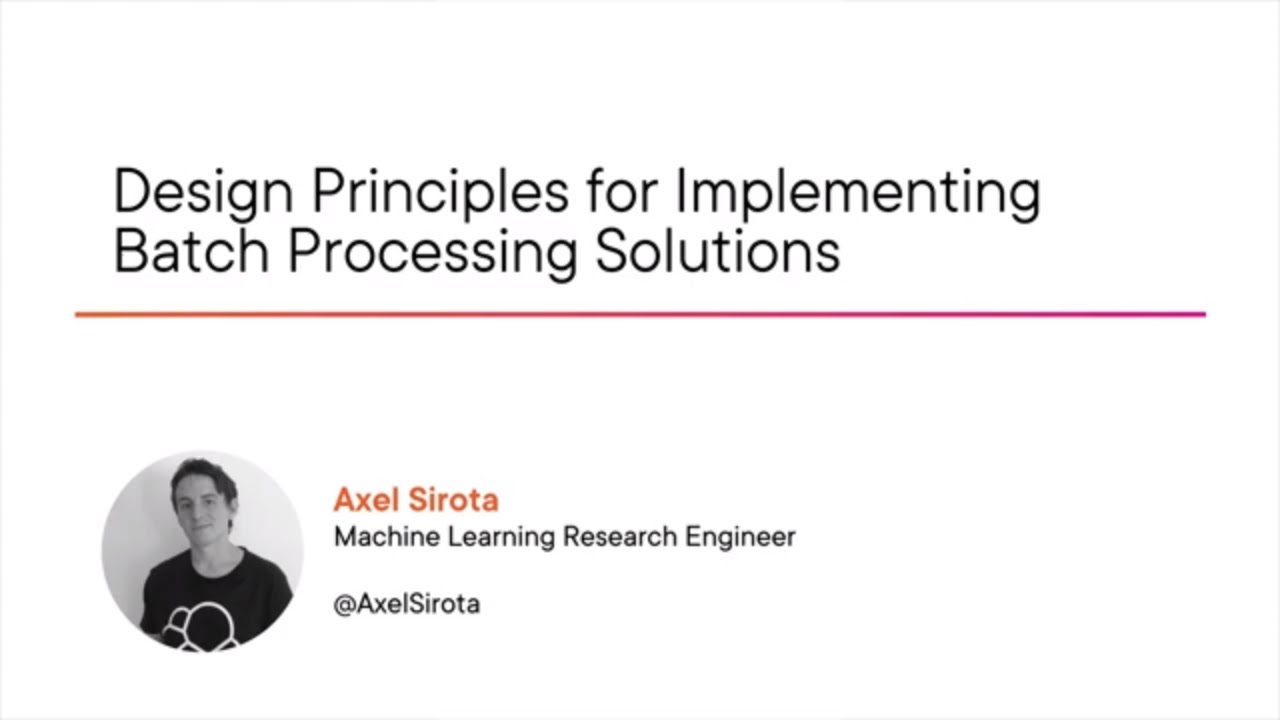 Design Principles for Implementing Batch Processing Solutions Course Preview
