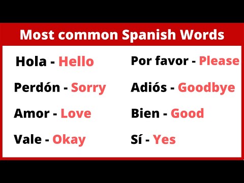 30 Most Common Spanish Words - Beginner Vocabulary