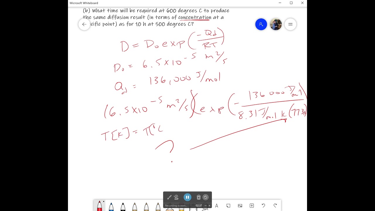 Example: Temperature Dependent Diffusion