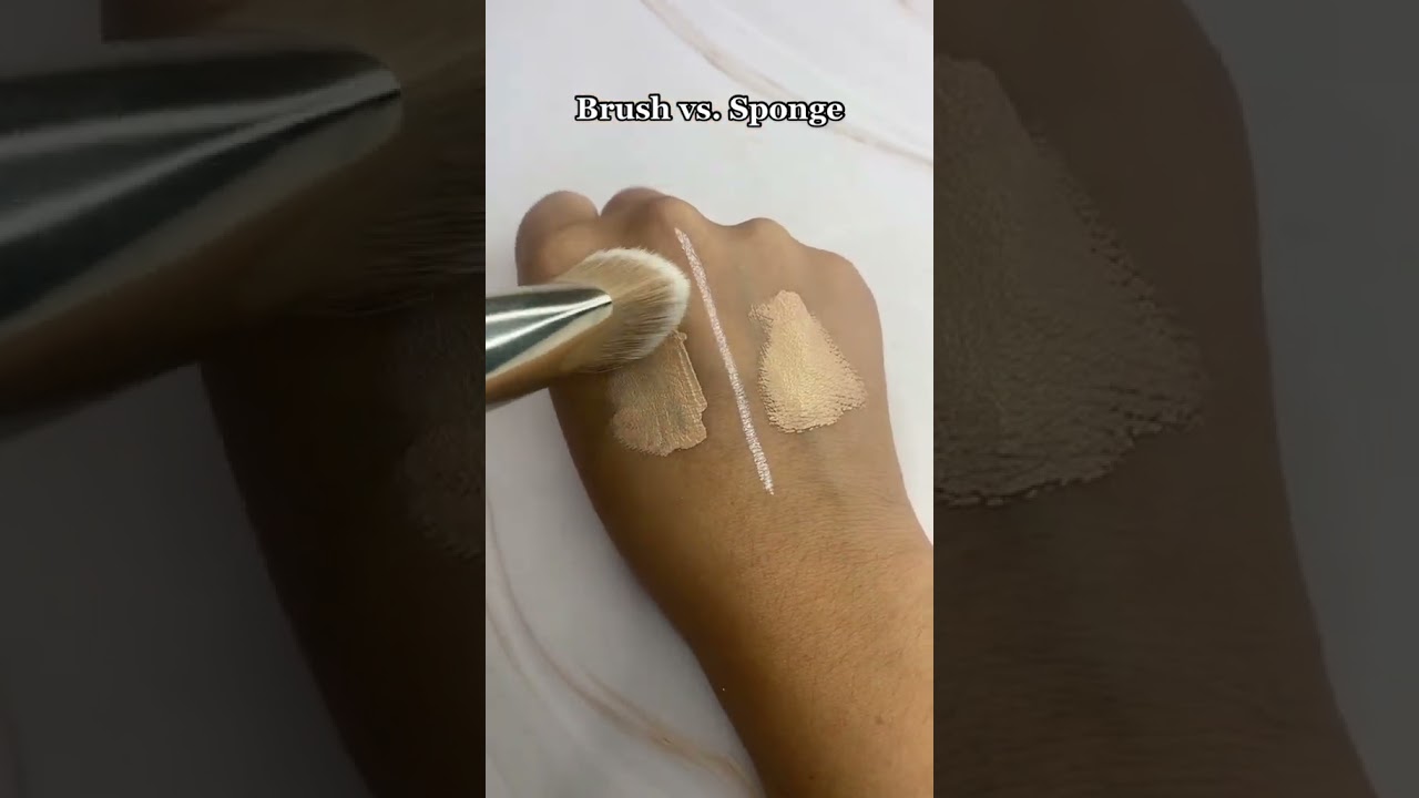 brush vs sponge! Which side do you prefer? #makeuphacks #beautysponge #makeupbrushes #ipsy