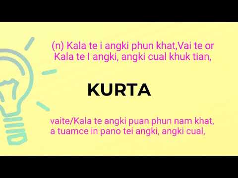 kurta meaning in English Ngawn