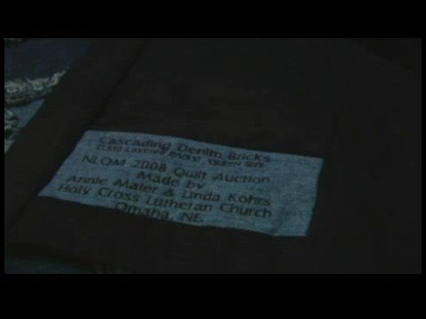 How to Make a Rag Denim Quilt : Signing a Finished Rag Denim Quilt