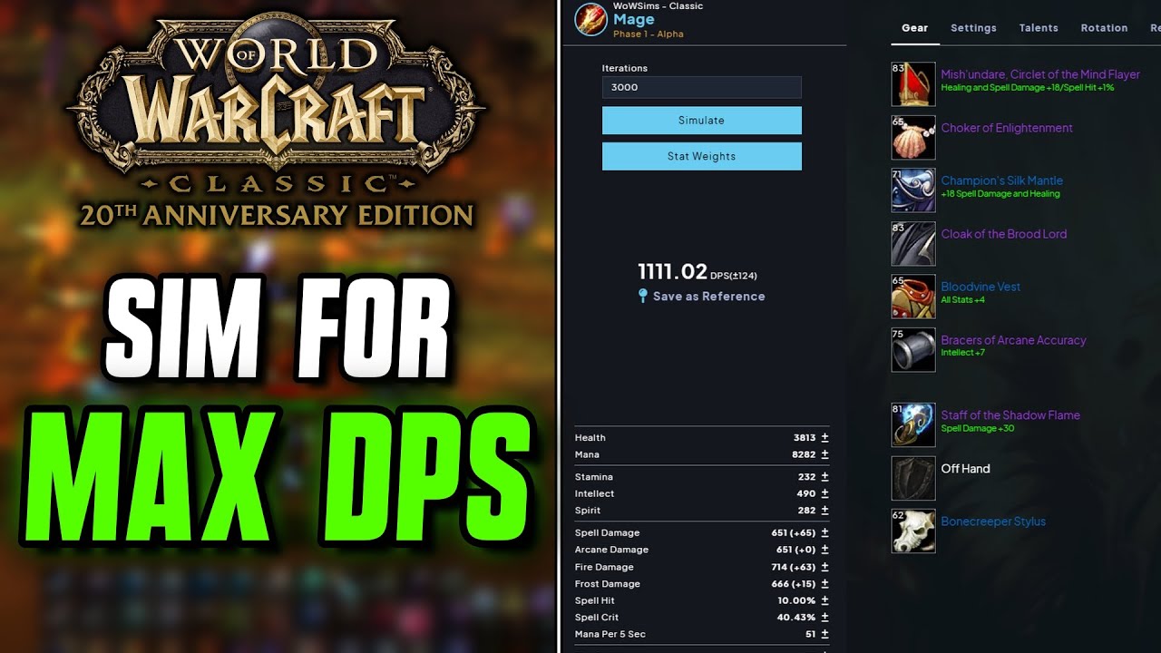How to Use WoWSims to Maximize Your DPS | Classic WoW