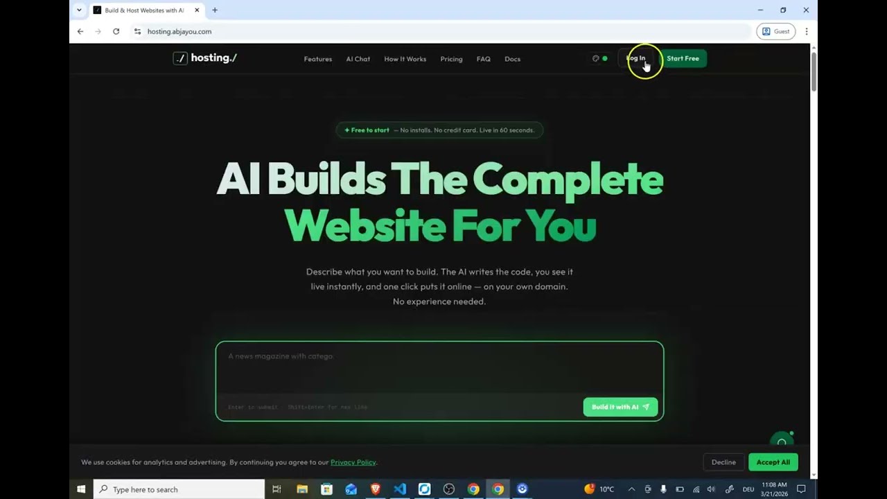 How to Make an Electrician WEBSITE using AI with LOGIN + DATABASE + COLLET EMAILS in 30 minutes!