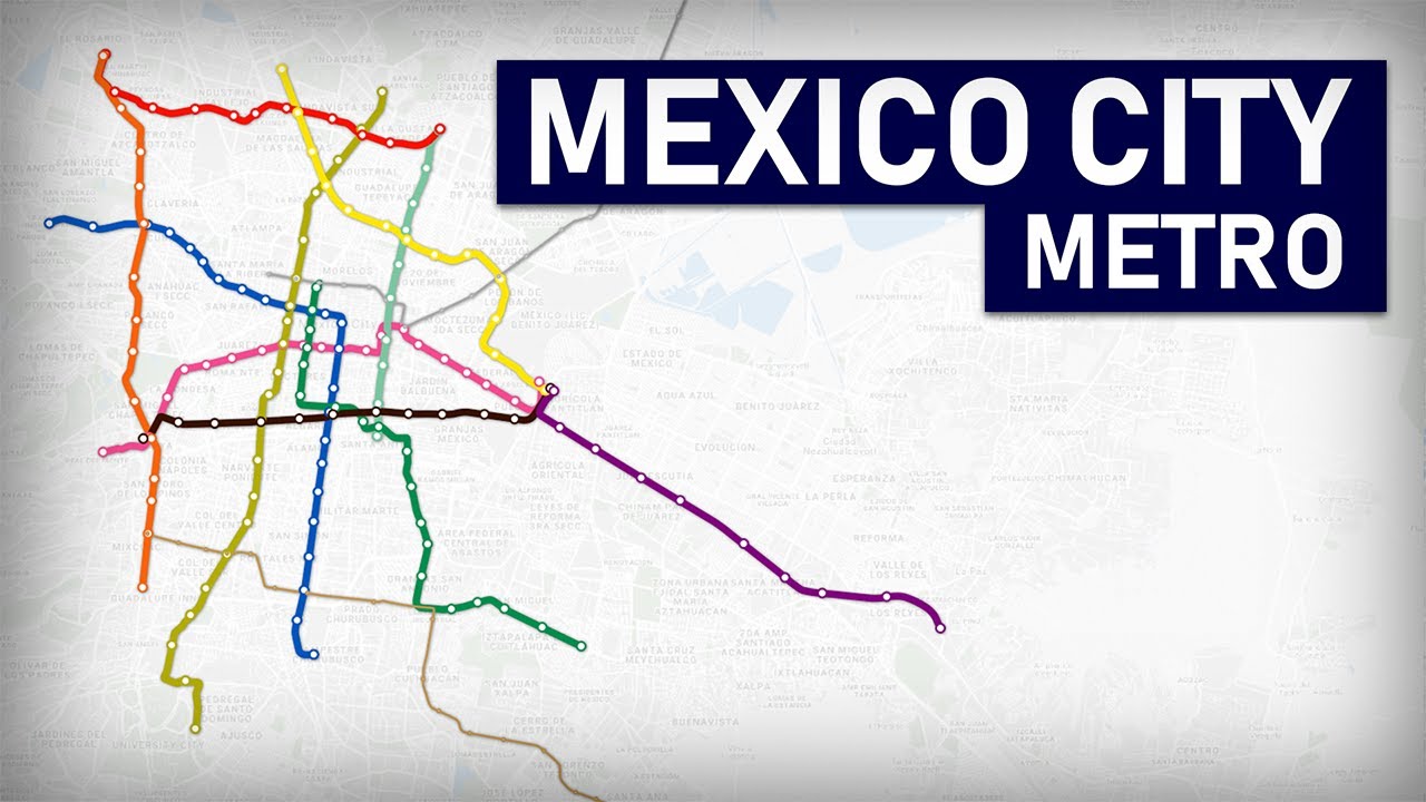 Evolution of the Mexico City Metro 1969-2021 (geographic map)