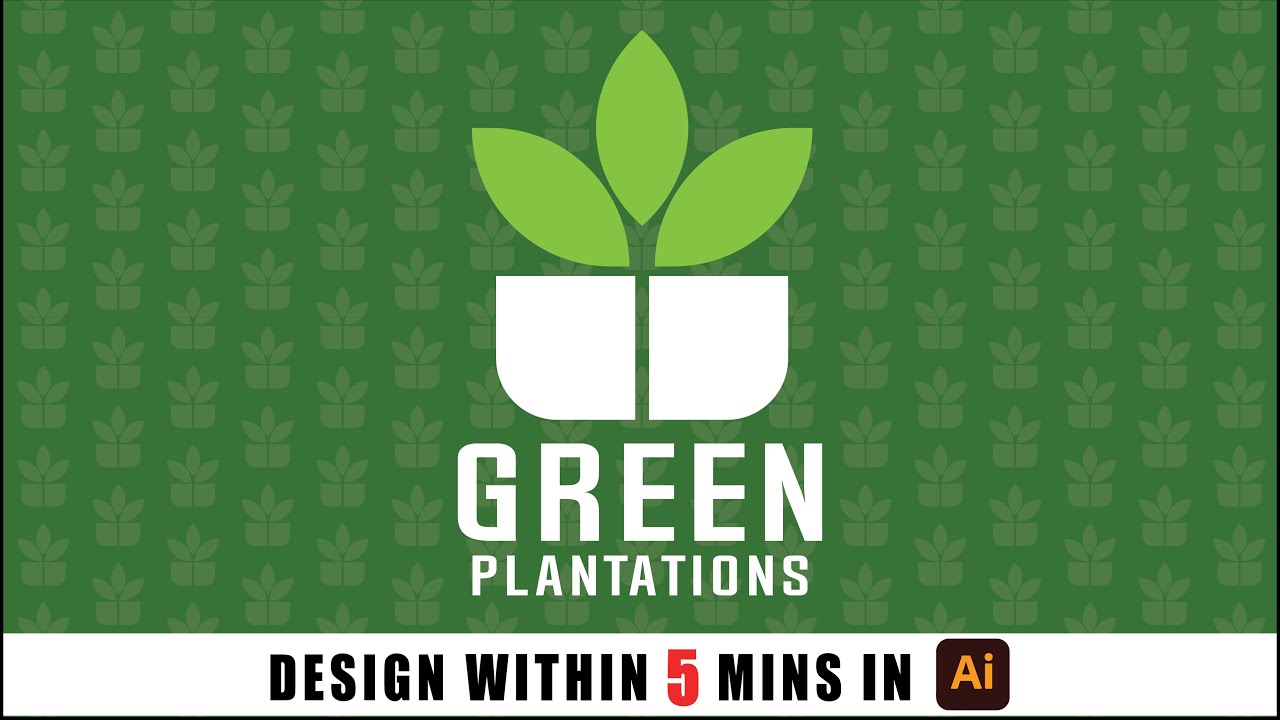 𝗦𝗜𝗠𝗣𝗟𝗘 PLANT 𝗟𝗢𝗚𝗢 𝗗𝗘𝗦𝗜𝗚𝗡 𝗜𝗡 𝟱 𝗠𝗜𝗡𝗦 (𝘿𝙀𝙏𝘼𝙄𝙇𝙀𝘿 𝙑𝙄𝘿𝙀𝙊) | 𝗔𝗱𝗼𝗯𝗲 𝗜𝗹𝗹𝘂𝘀𝘁𝗿𝗮𝘁𝗼𝗿 𝗖𝗖 | 𝟮𝟬𝟮𝟯