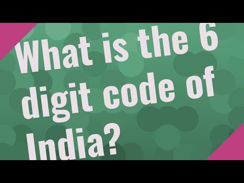 What is the 6 digit code of India?