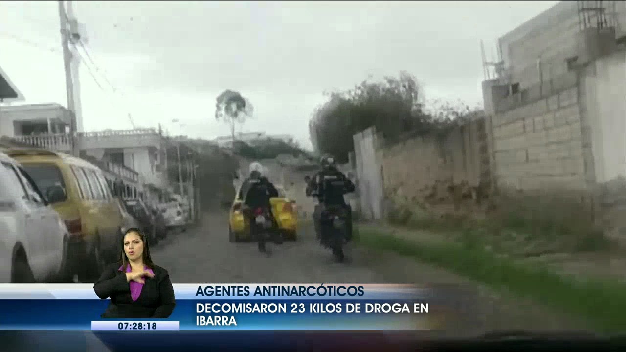 Agentes antinarcóticos decomisan 23 kilos de droga en Ibarra