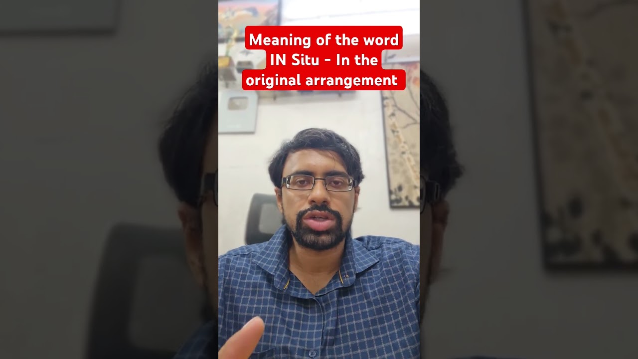 What Does In Situ Mean? | In Its Original Place Explained! #InSitu #Vocabulary #Science #Shorts