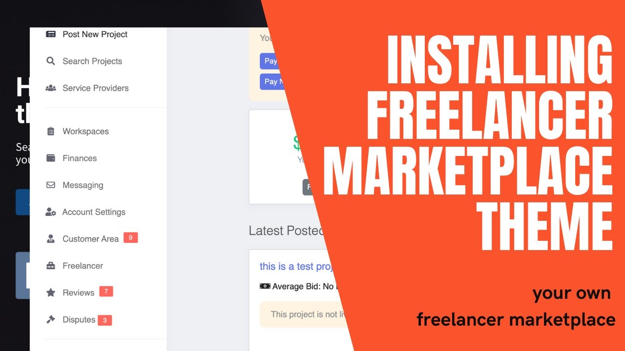 Installing the wordpress freelancer marketplace theme. How to host a site like upwork!