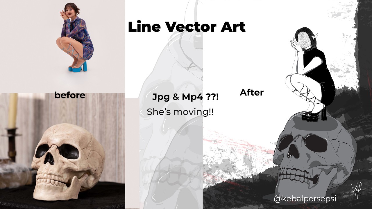 Picture to Animation! - Line Vector Art - Adobe Illustrator