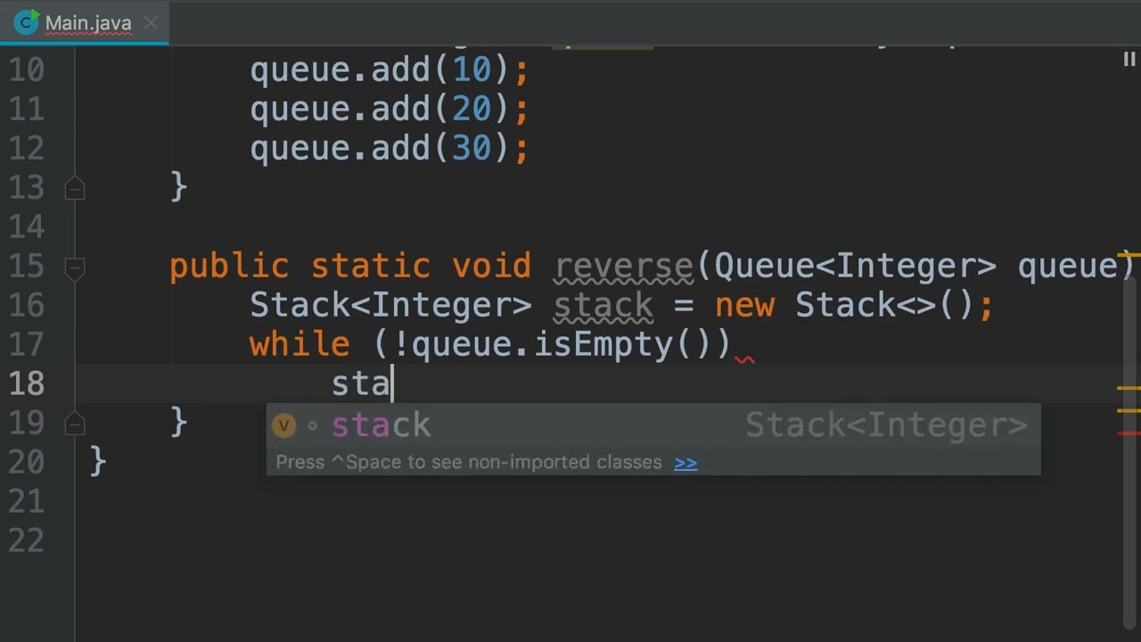 57 Solution Reversing a Queue
