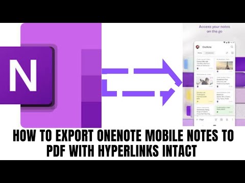 How to Export Onenote Mobile Notes to PDF with Hyperlinks Intact