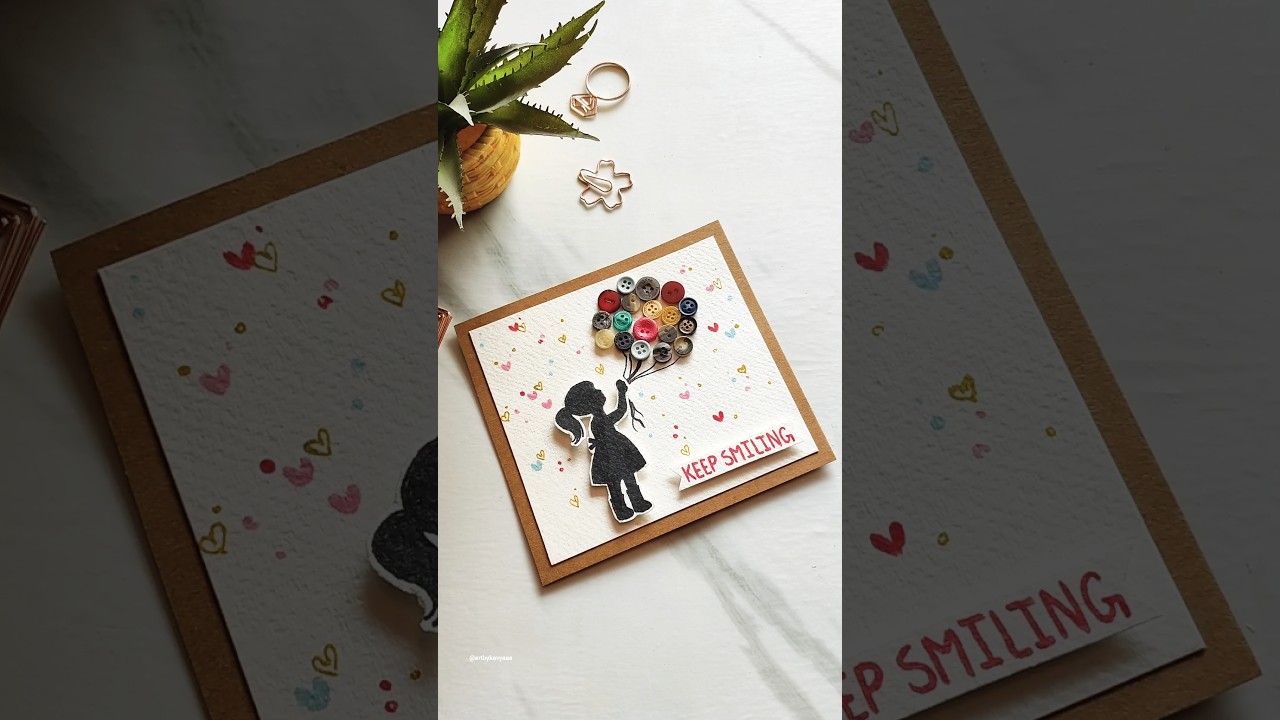 Cute button art ideas💖 #art #viralvideo #button #easy #diy