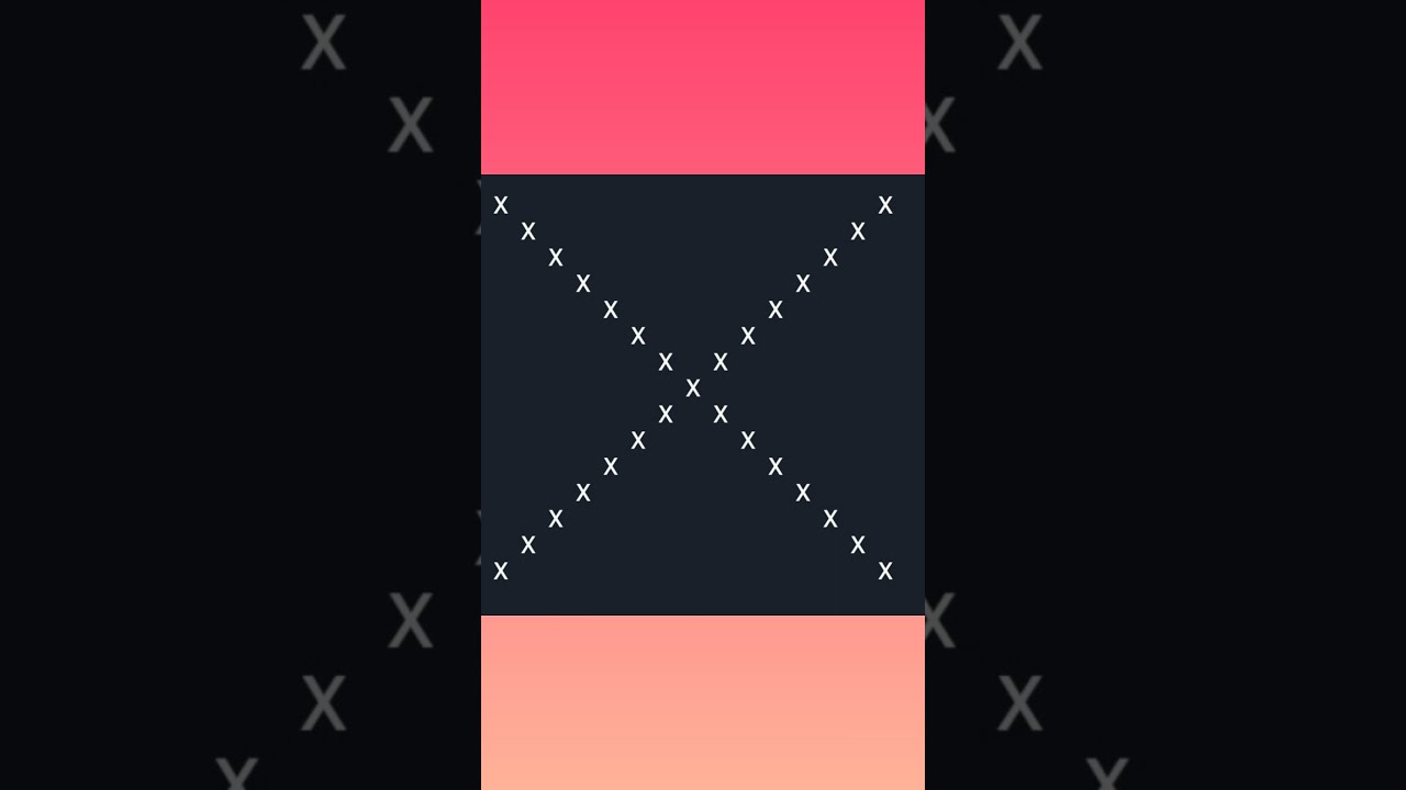 #Shorts🔥🔥Java Program Print Alphabet ( X ) using for loop & If-else.